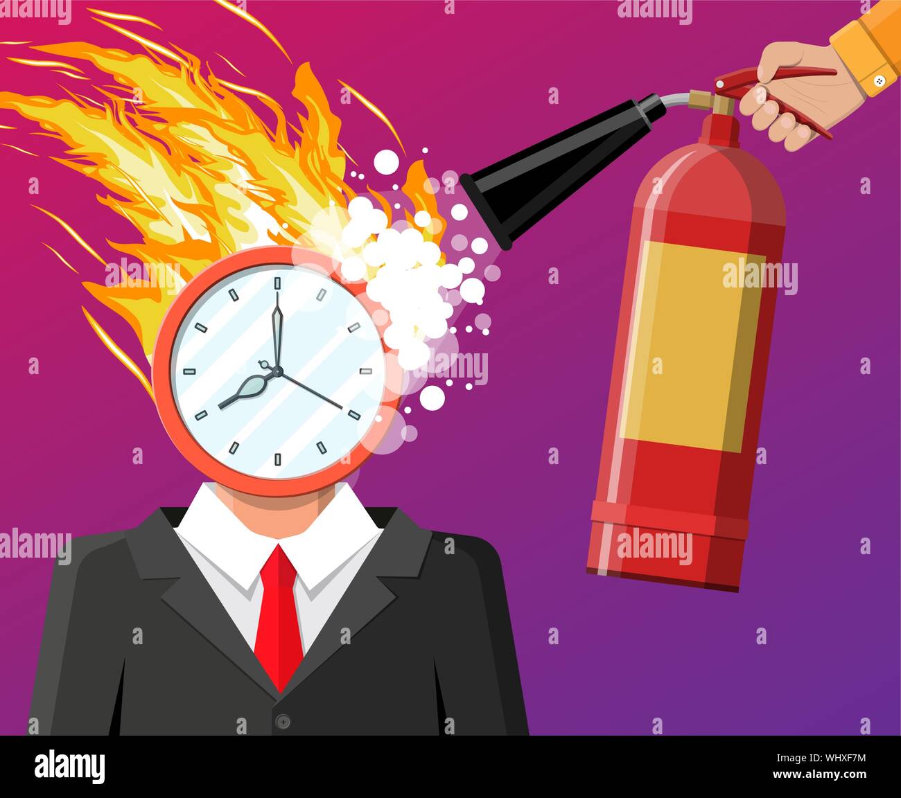 Angry man alarm clock in Stock Vector Images - Alamy