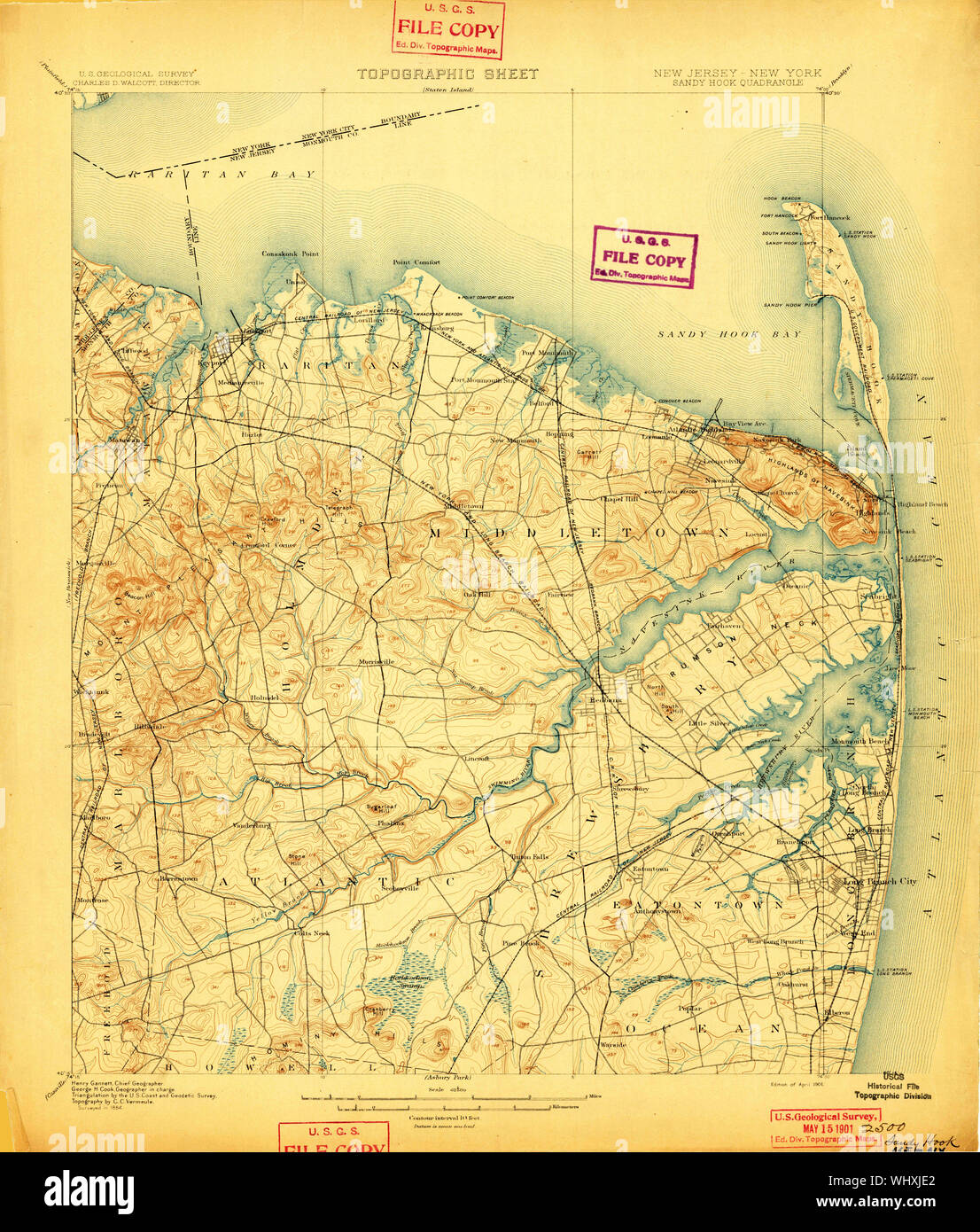 Map of sandy hook, nj hi-res stock photography and images - Alamy