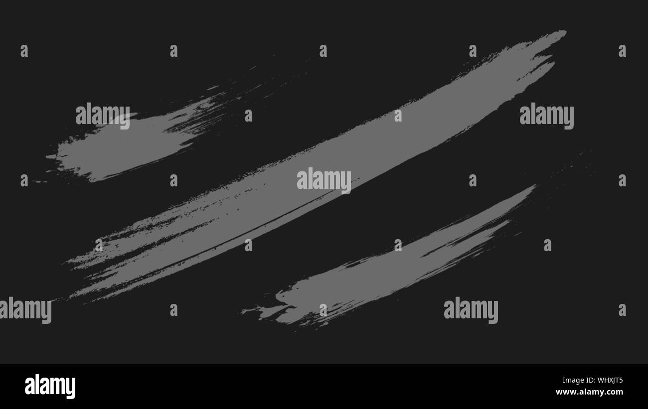 Abstract grey brush texture vector illustration on dark background ...