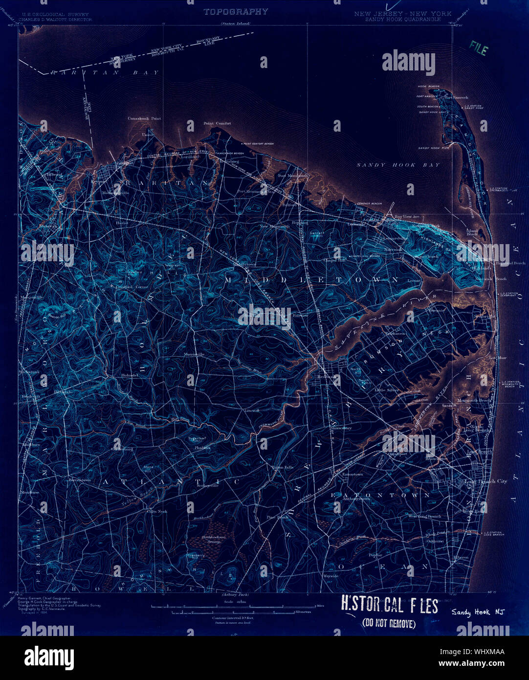 Map of sandy hook, nj hi-res stock photography and images - Alamy