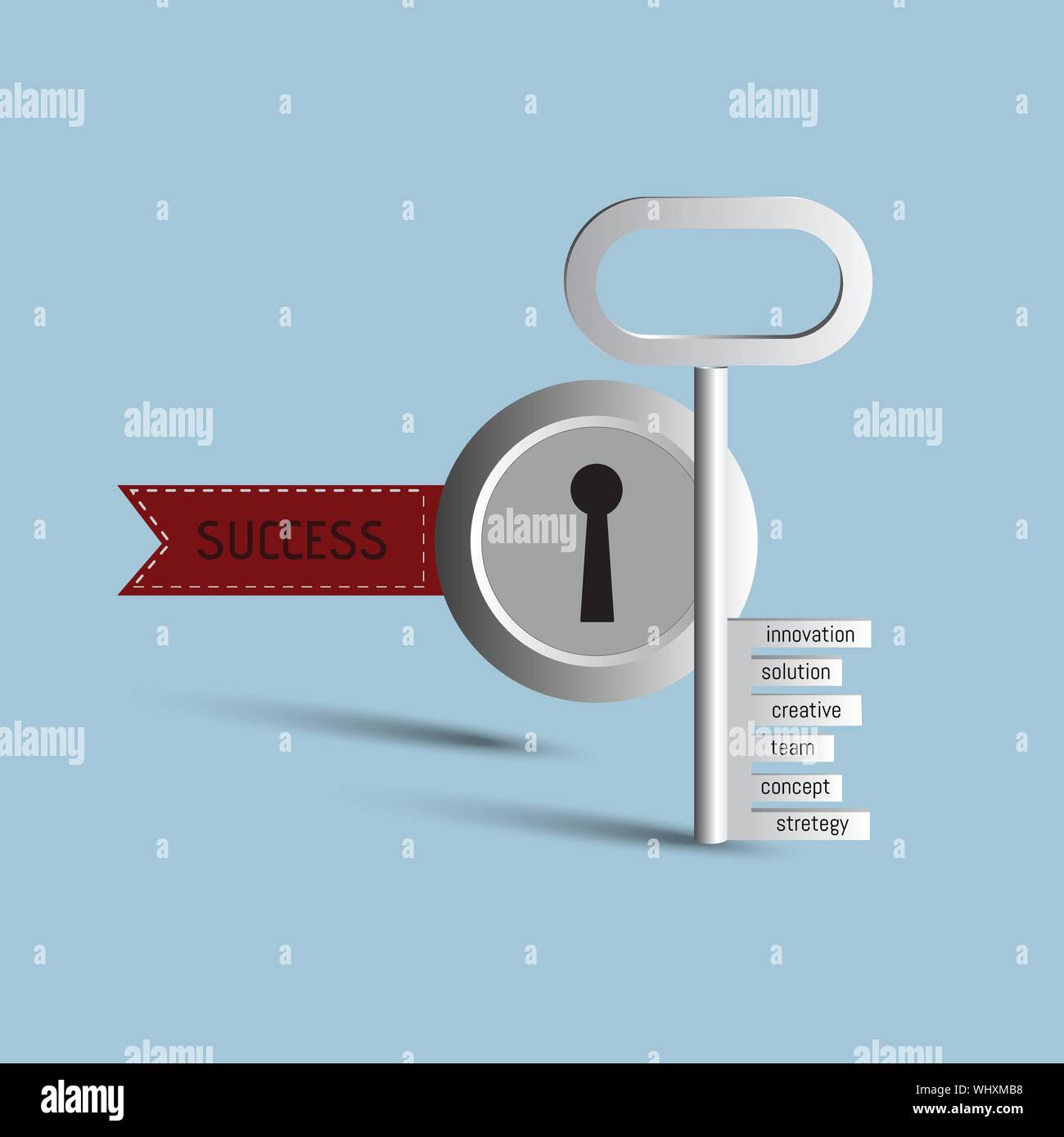 a key with words innovation,solution,creative,team,concept,strategy ...