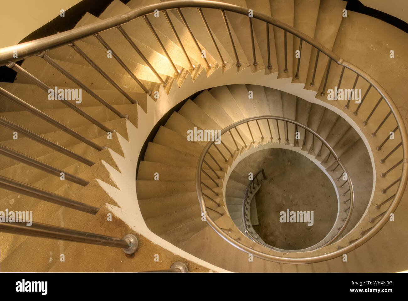 Spiraling staircase up tower hi-res stock photography and images - Alamy