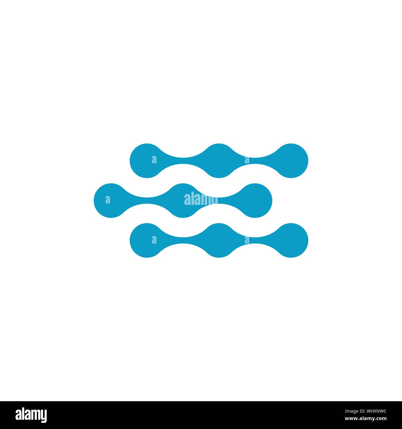 Networking or tech chain logo template with circle dot connection ...