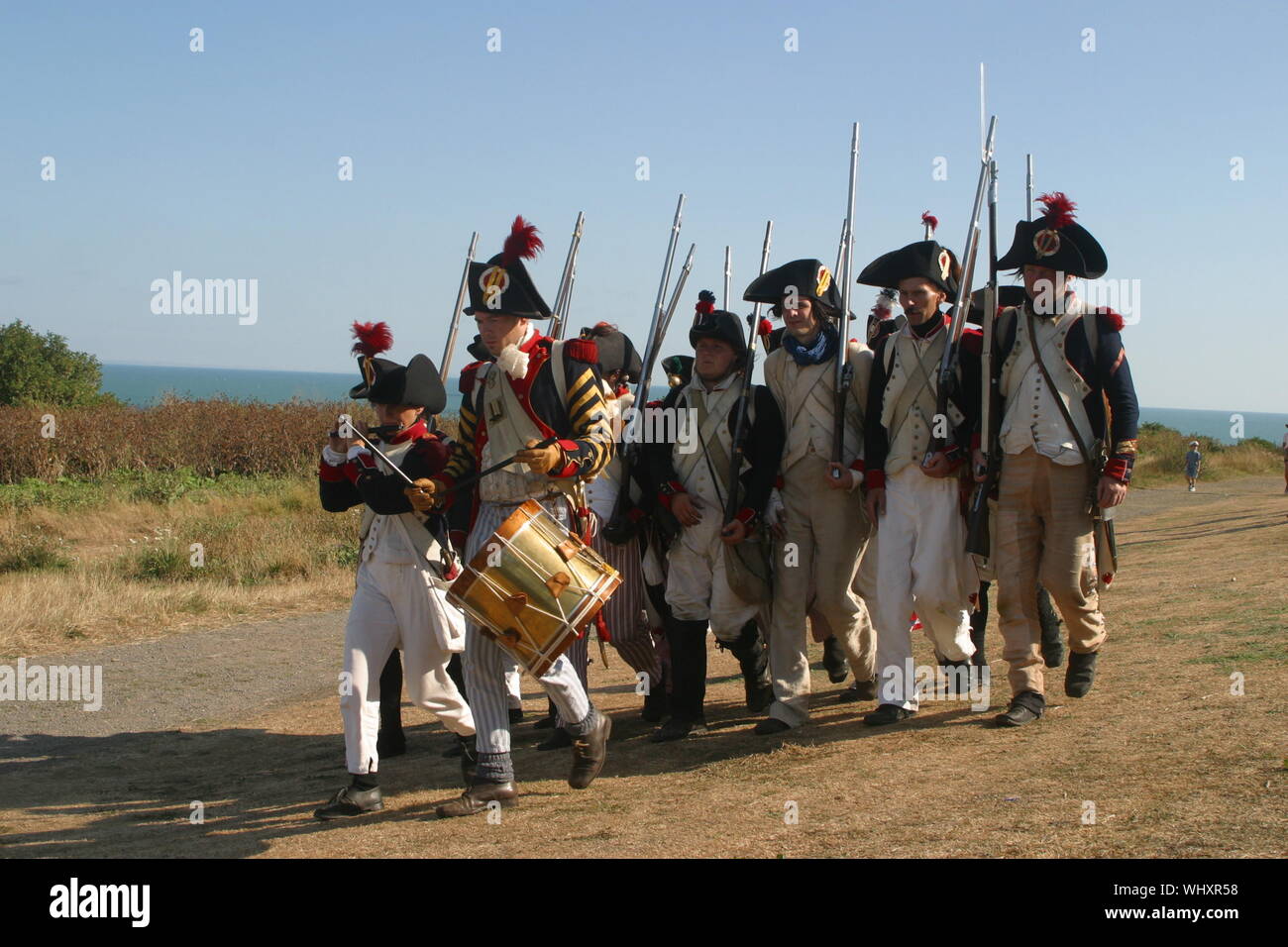 A spectacular re-enactment of the Battle of Waterloo on the cliffs ...