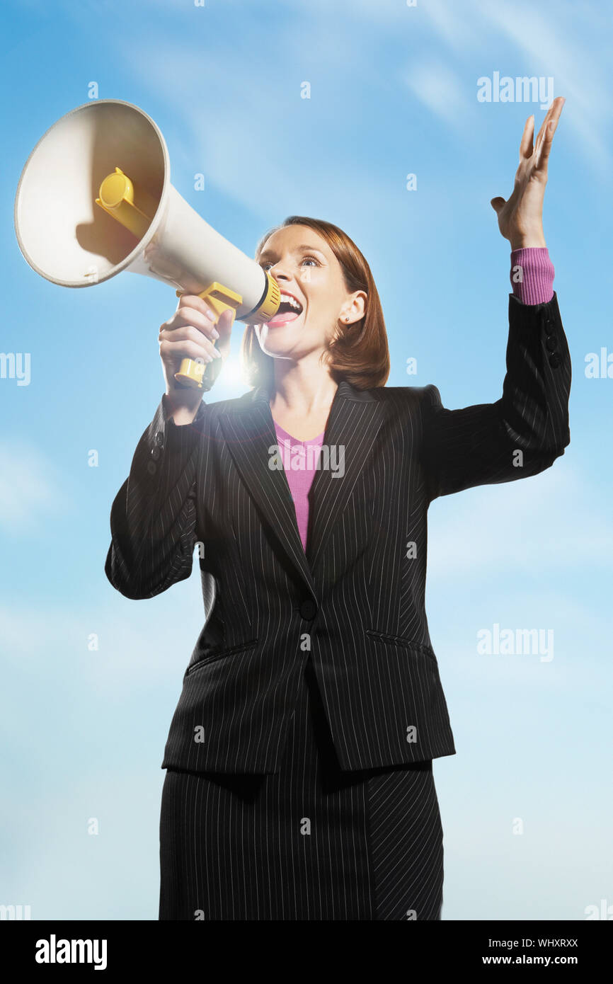 Authority standing smiling communication gesturing hi-res stock ...