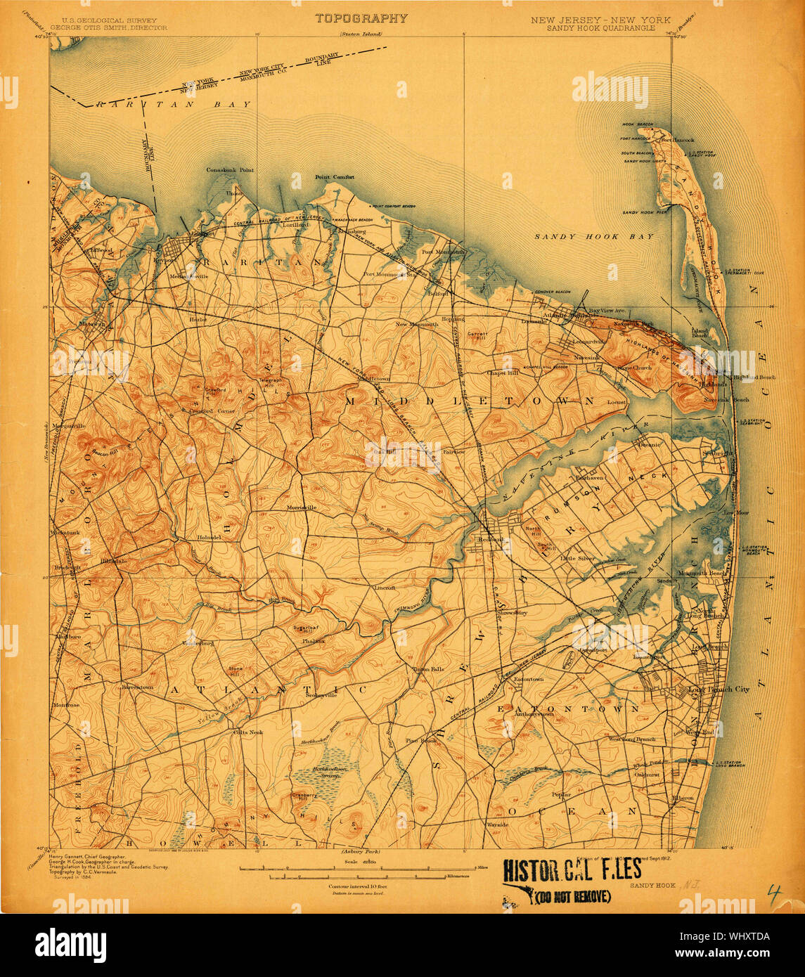 Map of sandy hook, nj hi-res stock photography and images - Alamy