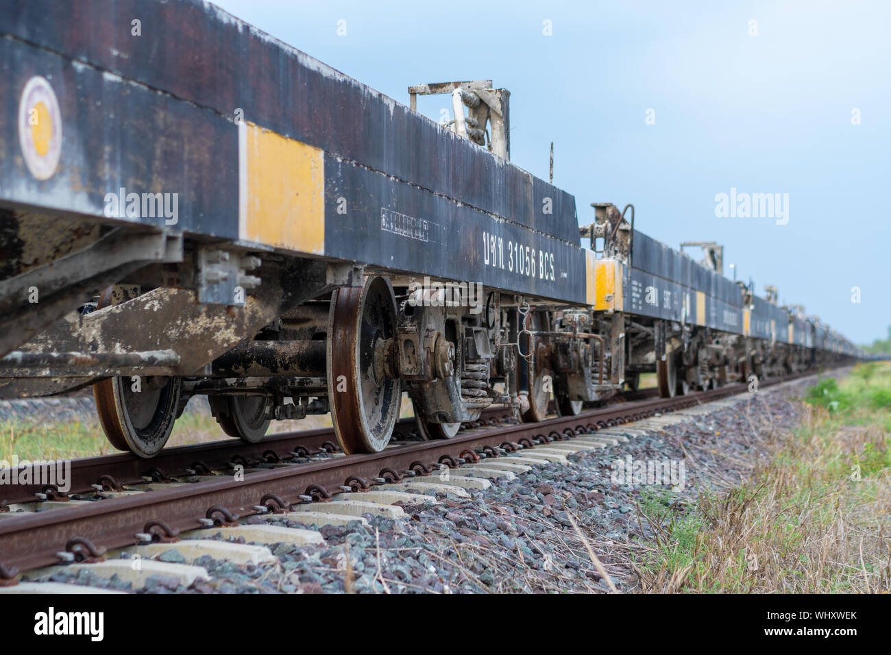 Discharged trains were left on the train tracks Stock Photo - Alamy