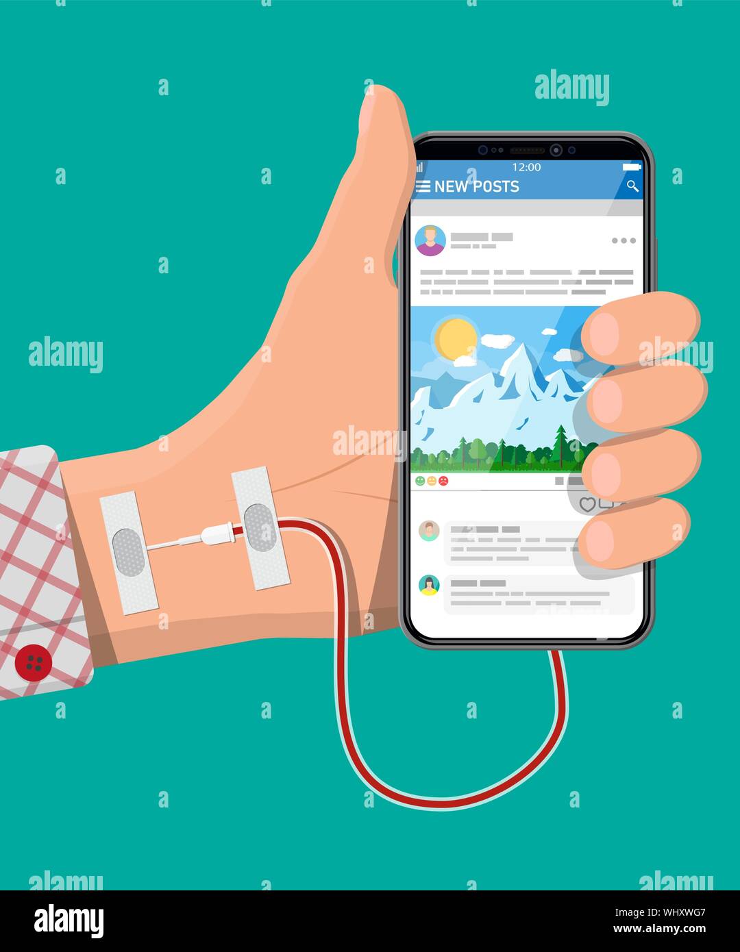 Mobile needle Stock Vector Images - Alamy