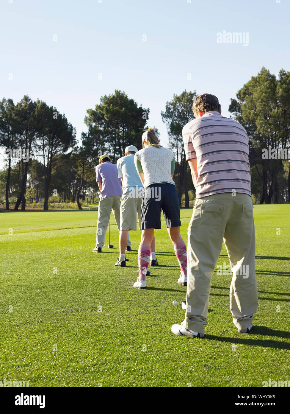 Golf putting rear view hi-res stock photography and images - Alamy