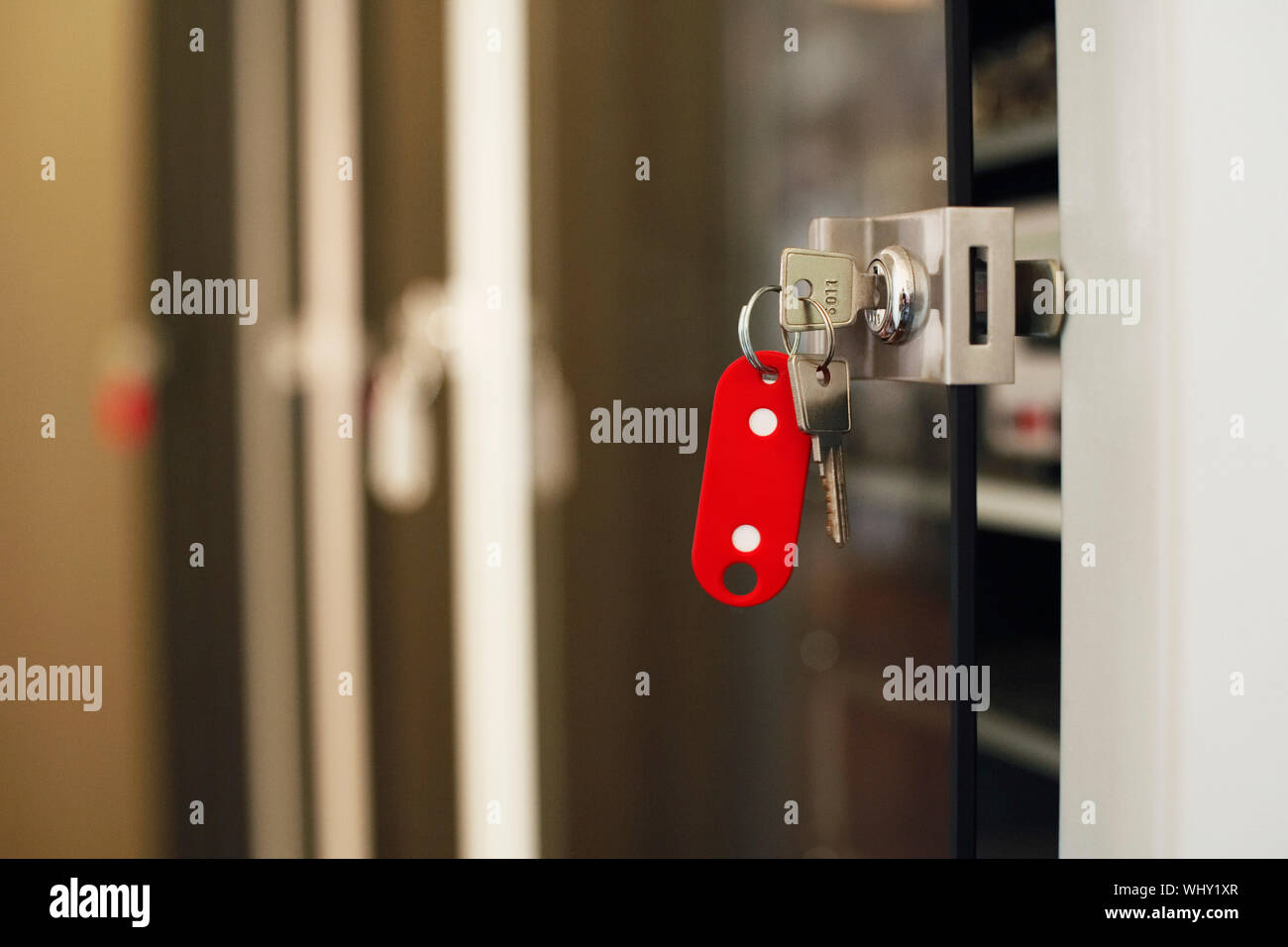 Keys in a Lock Stock Photo - Alamy