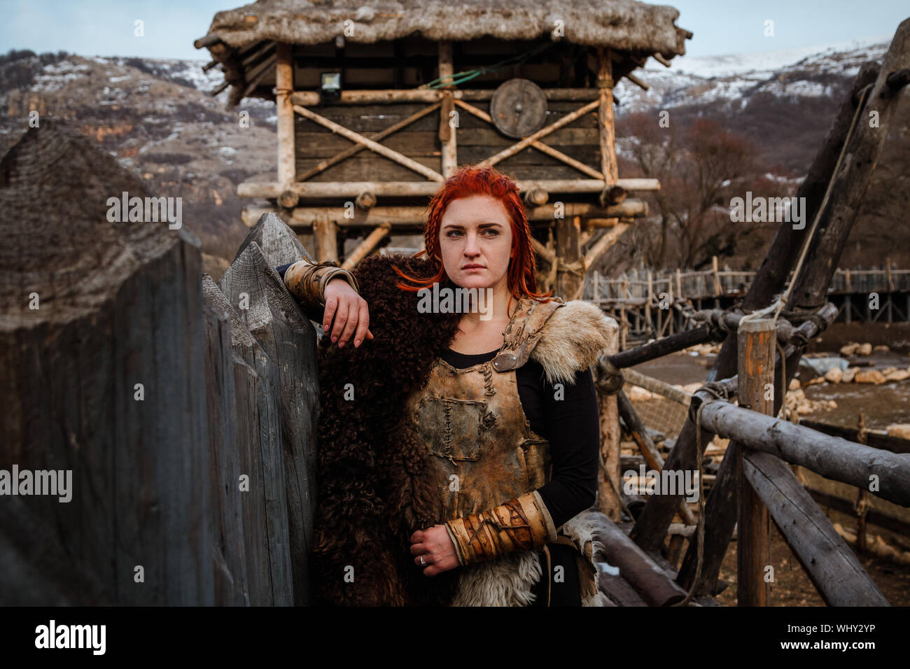 Viking woman in a traditional warrior clothes Stock Photo - Alamy