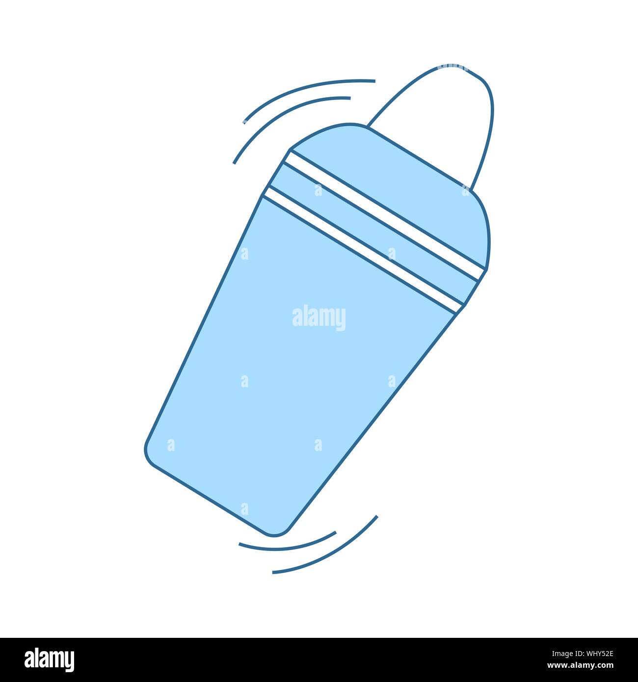 Bar Shaker Icon. Thin Line With Blue Fill Design. Vector Illustration ...