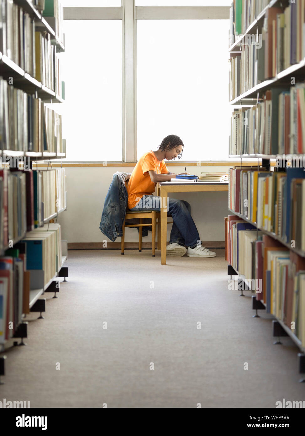 Student profile sitting in chair hi-res stock photography and images ...