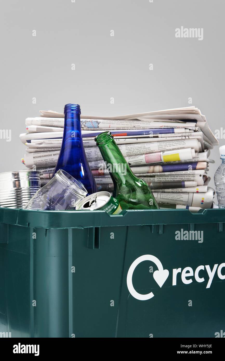Full Recycling Container Stock Photo - Alamy