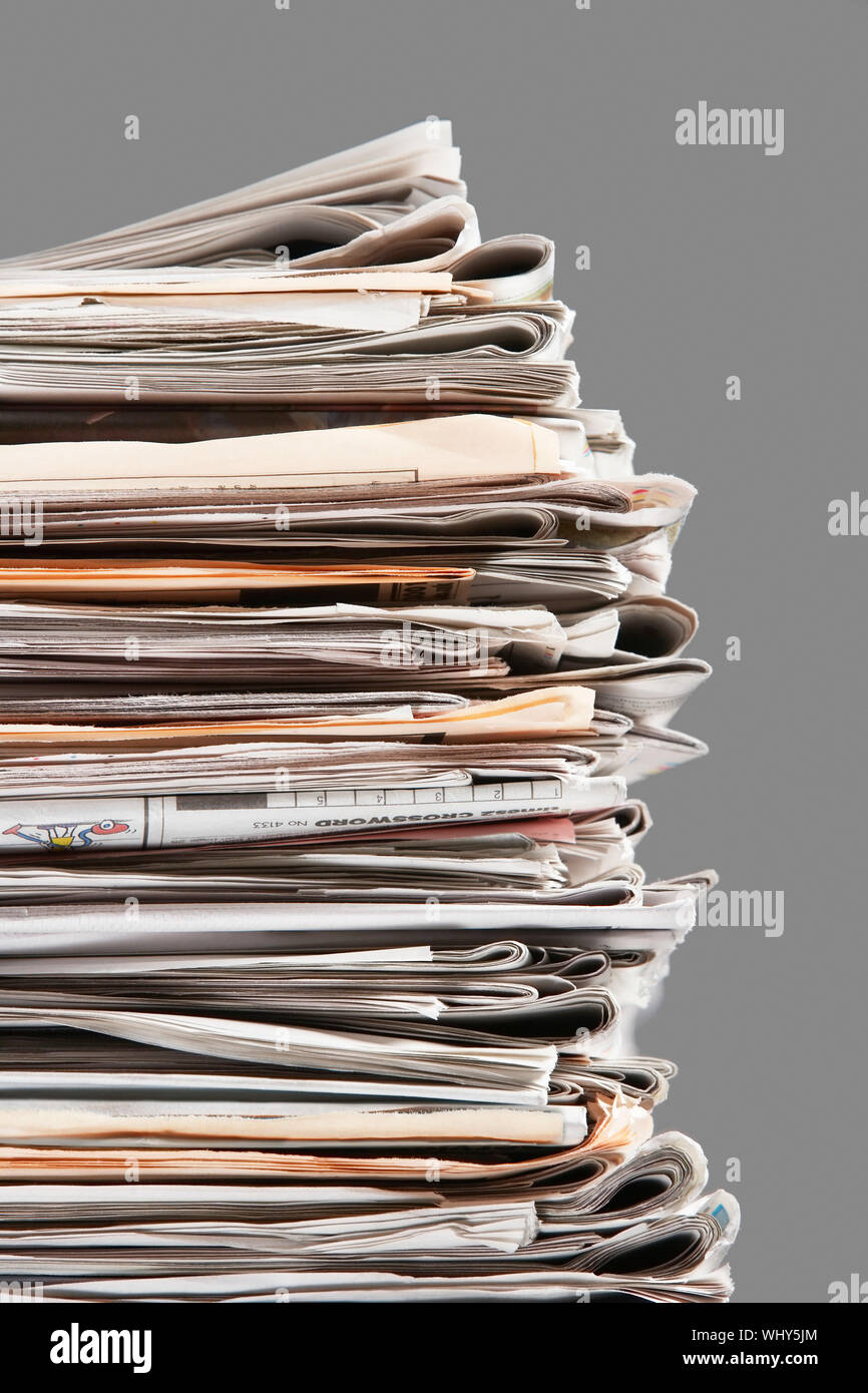 Pile of waste paper close-up Stock Photo - Alamy
