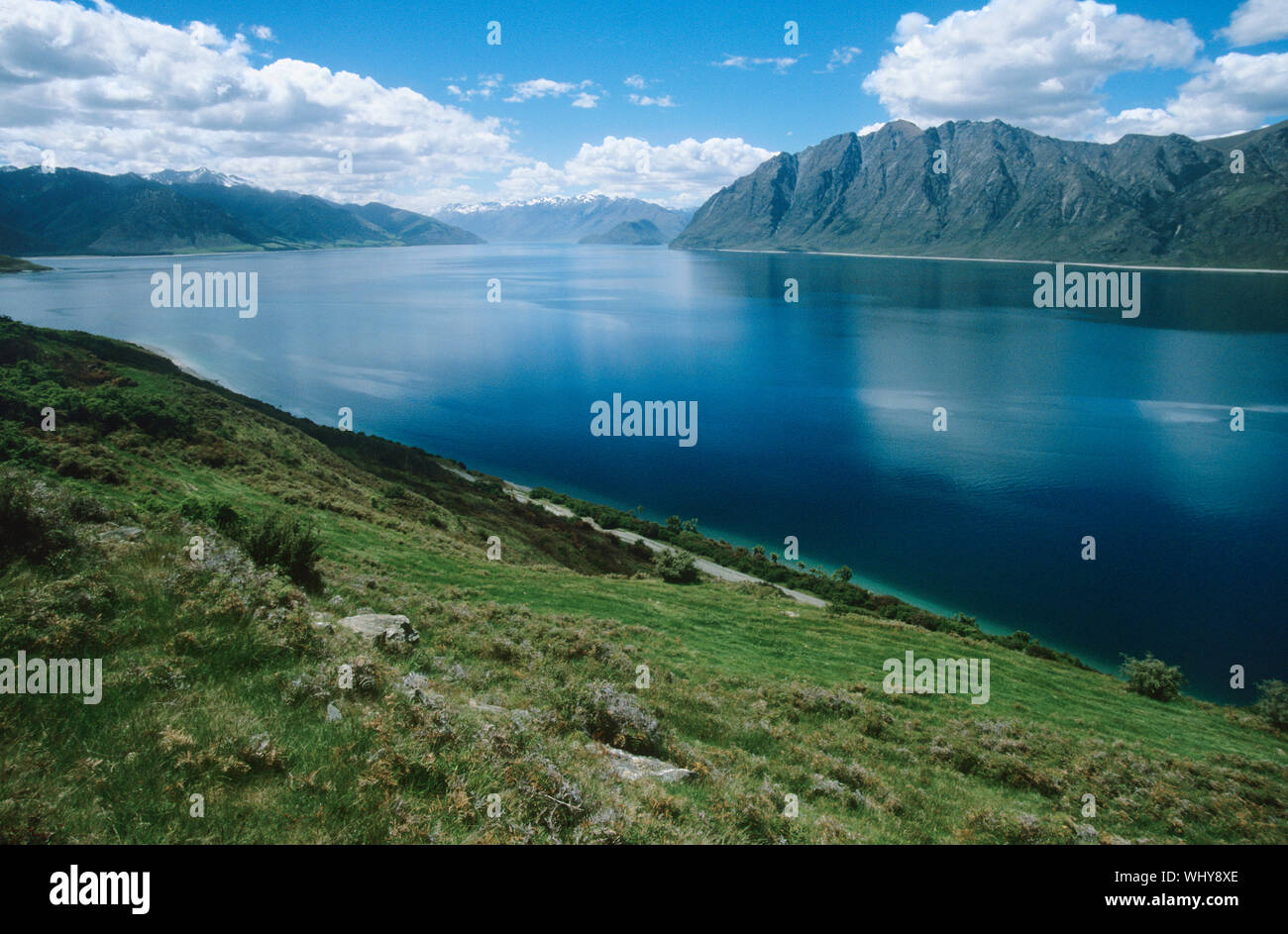 Water reservoir in mountain landscape Stock Photo - Alamy
