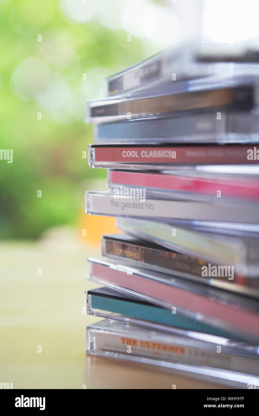 Stack of media storage cases hi-res stock photography and images - Alamy