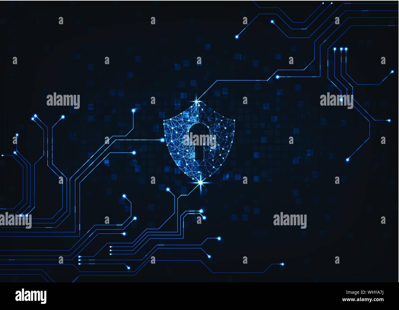 Internet technology cyber security concept of protect computer virus ...