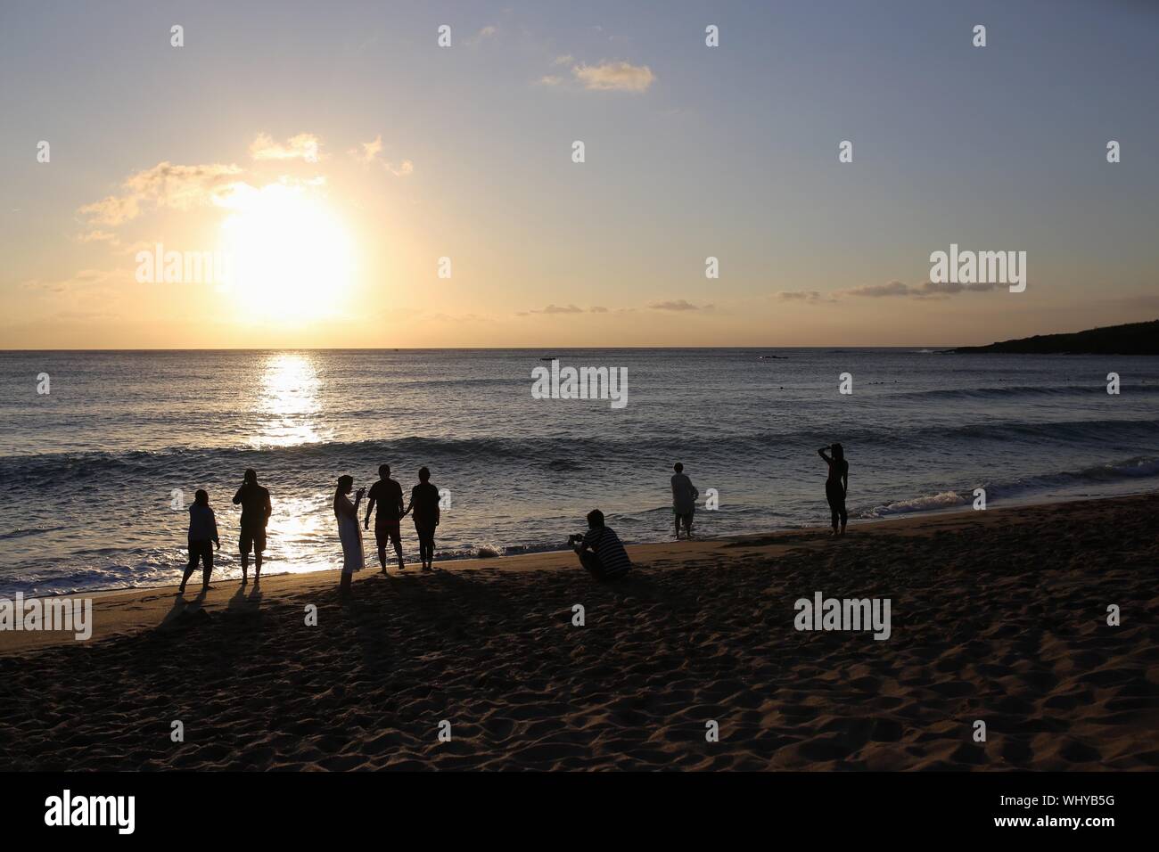 Sun Shining Over Beach Stock Photo - Alamy