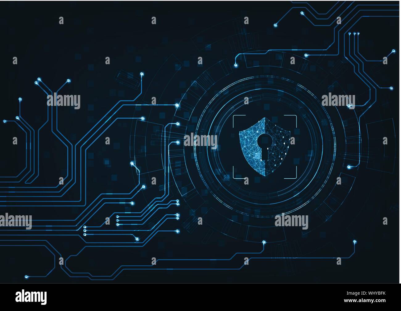 Internet technology cyber security concept of protect computer virus ...