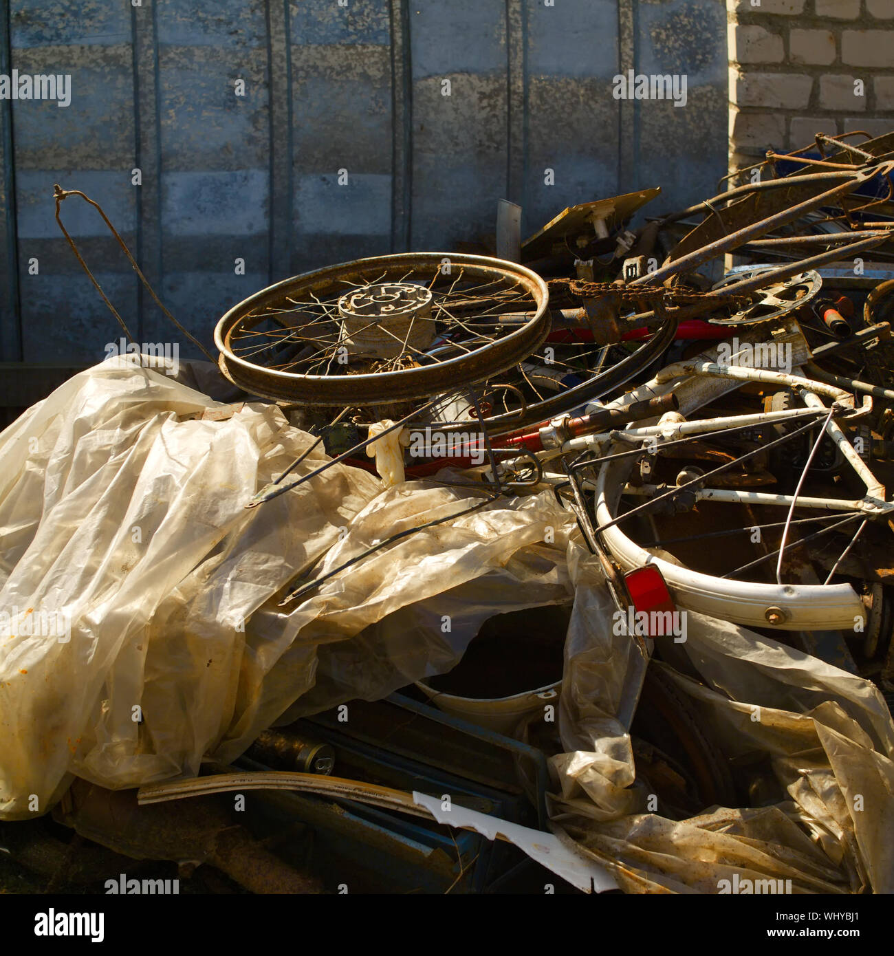 Stack of household trash in the scrapyard, outdoor shot Stock Photo - Alamy