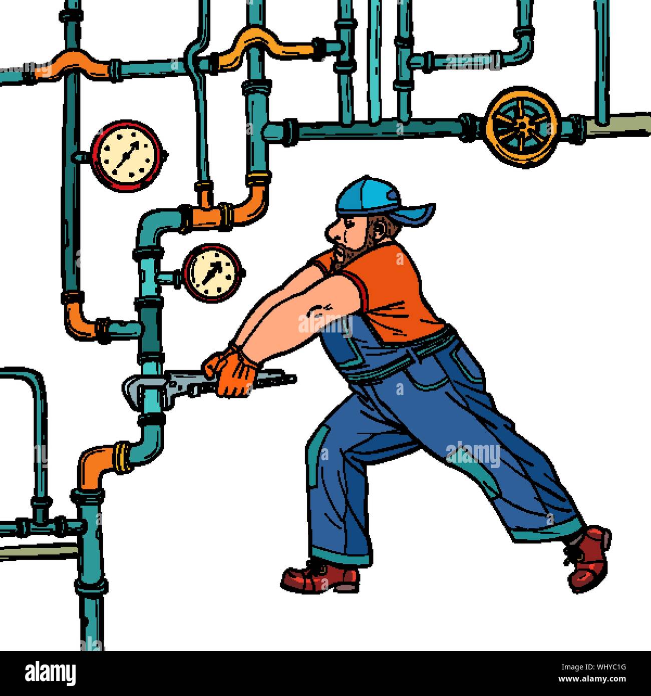 Sewer pipes drawing Cut Out Stock Images & Pictures - Alamy