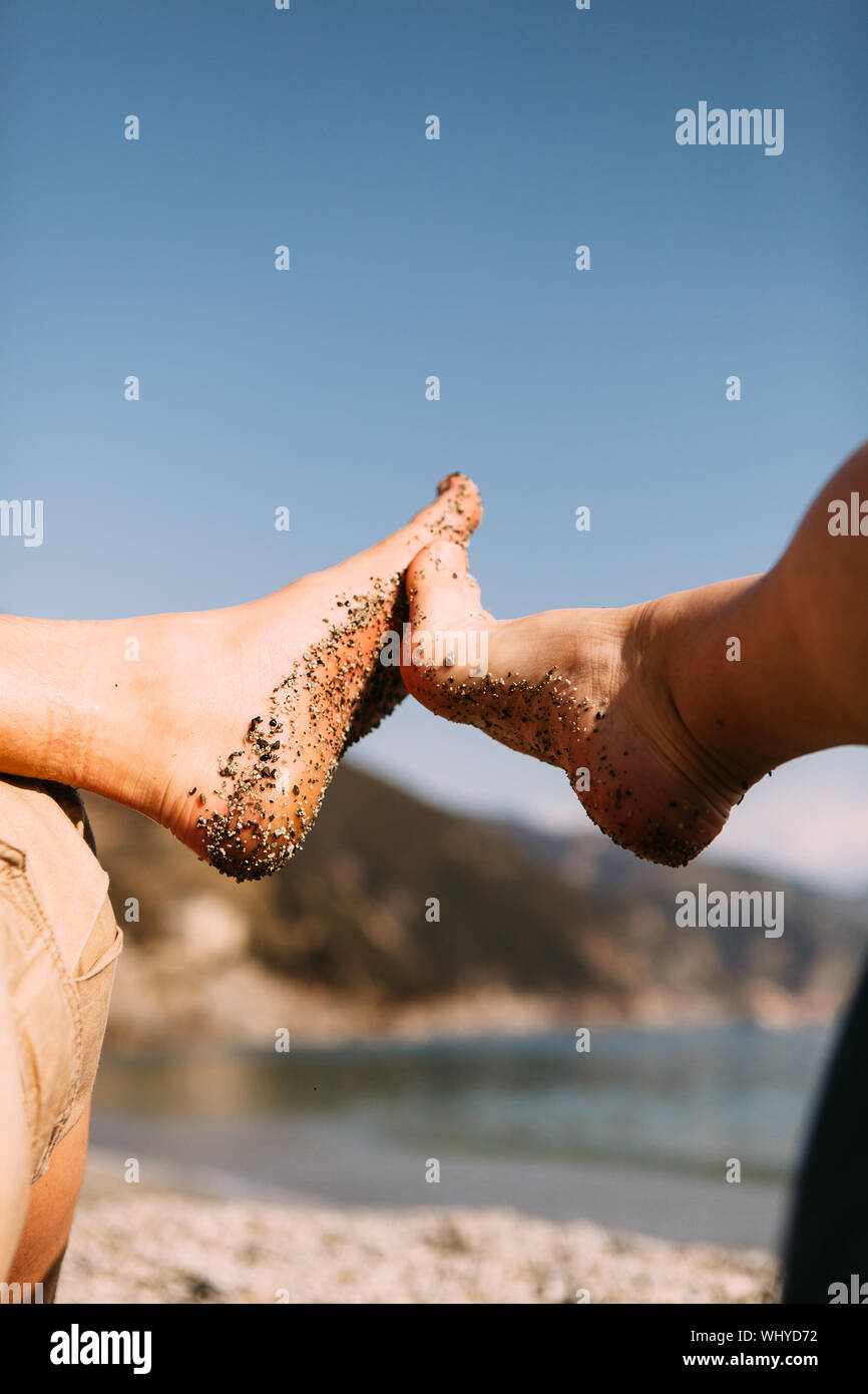 Feet touching water hi-res stock photography and images - Alamy