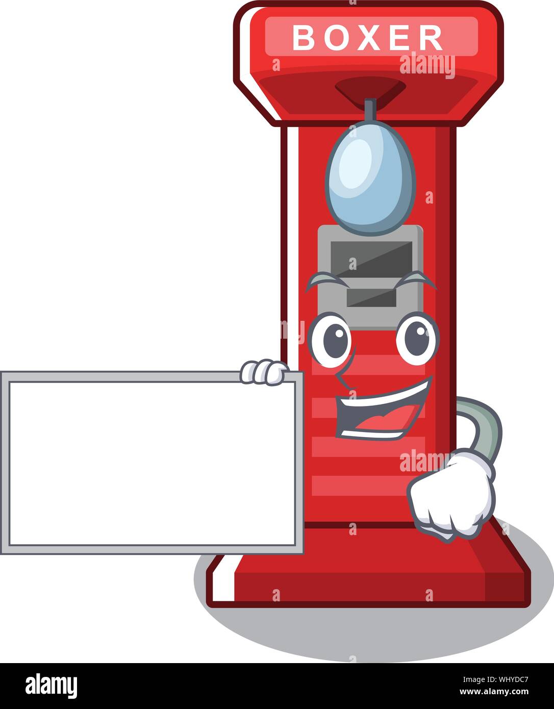 With board boxing game machine isolated the mascot Stock Vector Image ...