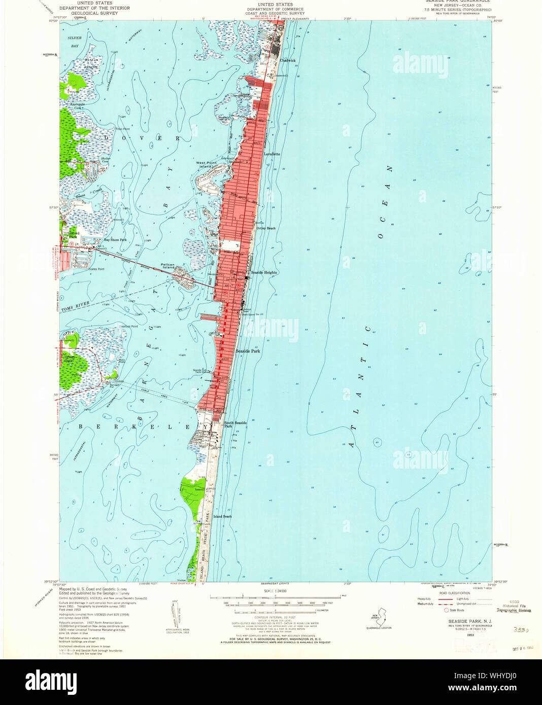 Seaside park new jersey map hi-res stock photography and images - Alamy