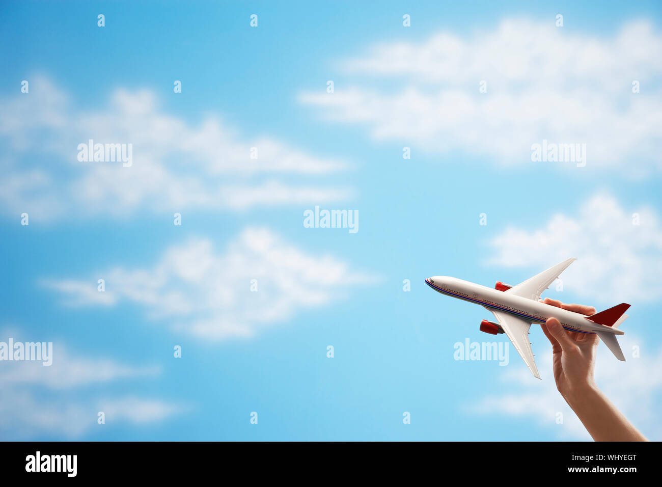 Closeup hand holding model airplane hi-res stock photography and images ...