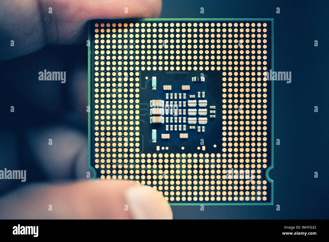 Hand with chip hi-res stock photography and images - Alamy