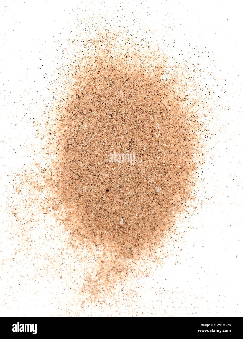 Sand isolated on white background Stock Photo - Alamy