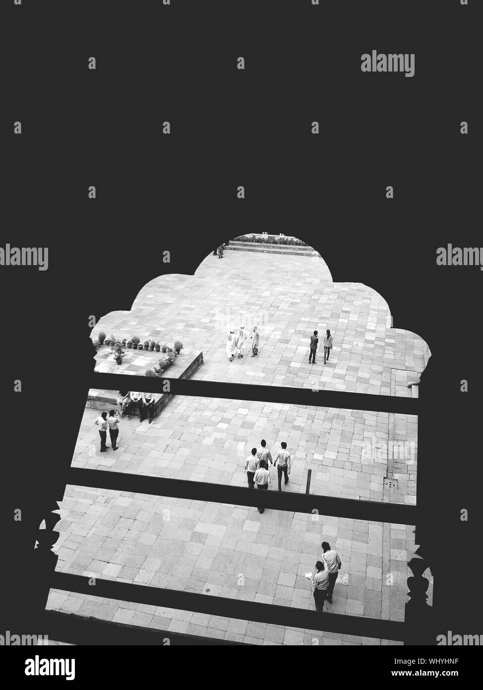Through the square window Black and White Stock Photos & Images - Alamy