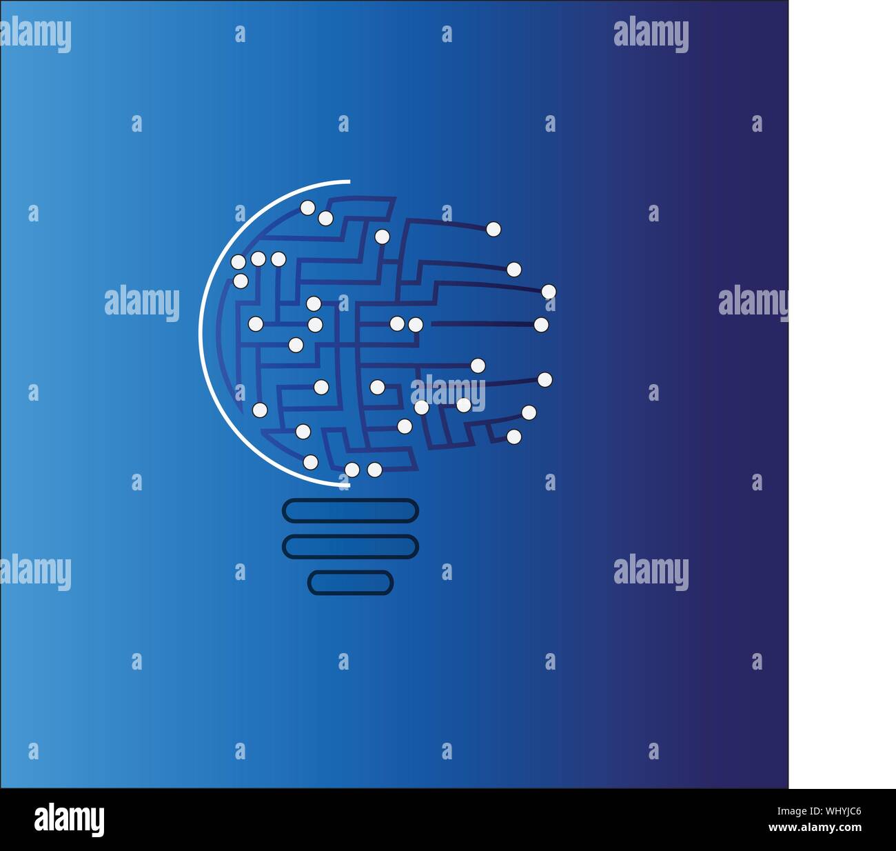 Logo of information technology. Concept of logo in the form of a bulb ...