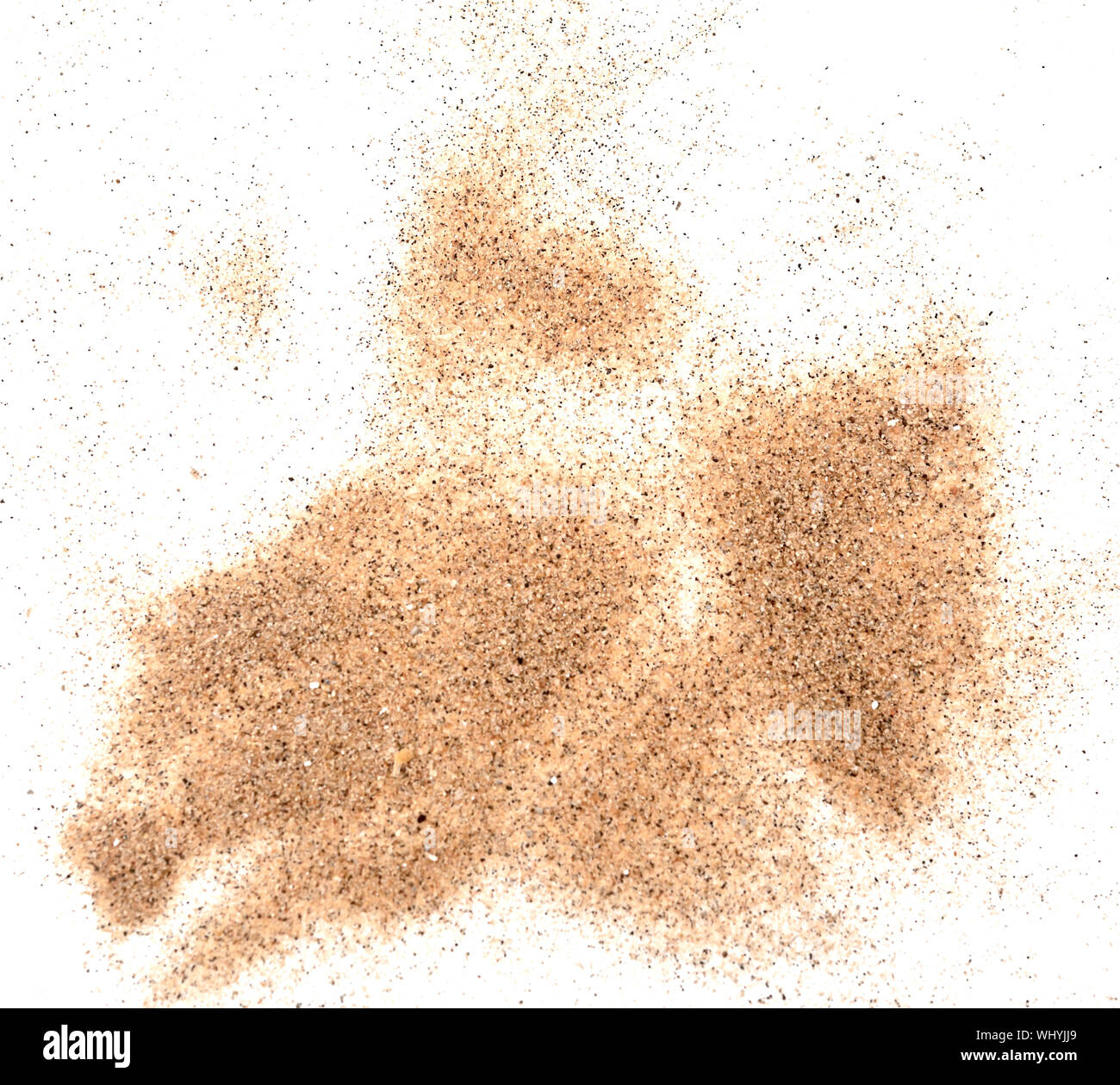 Sand isolated on white background Stock Photo - Alamy
