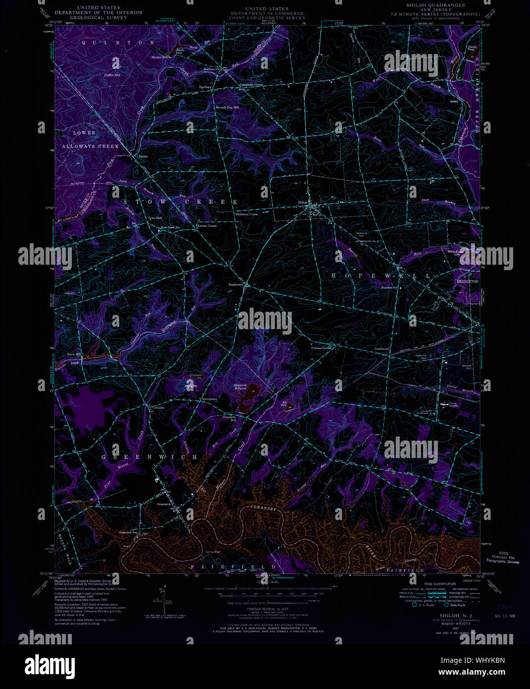 Shiloh new jersey map hi-res stock photography and images - Alamy