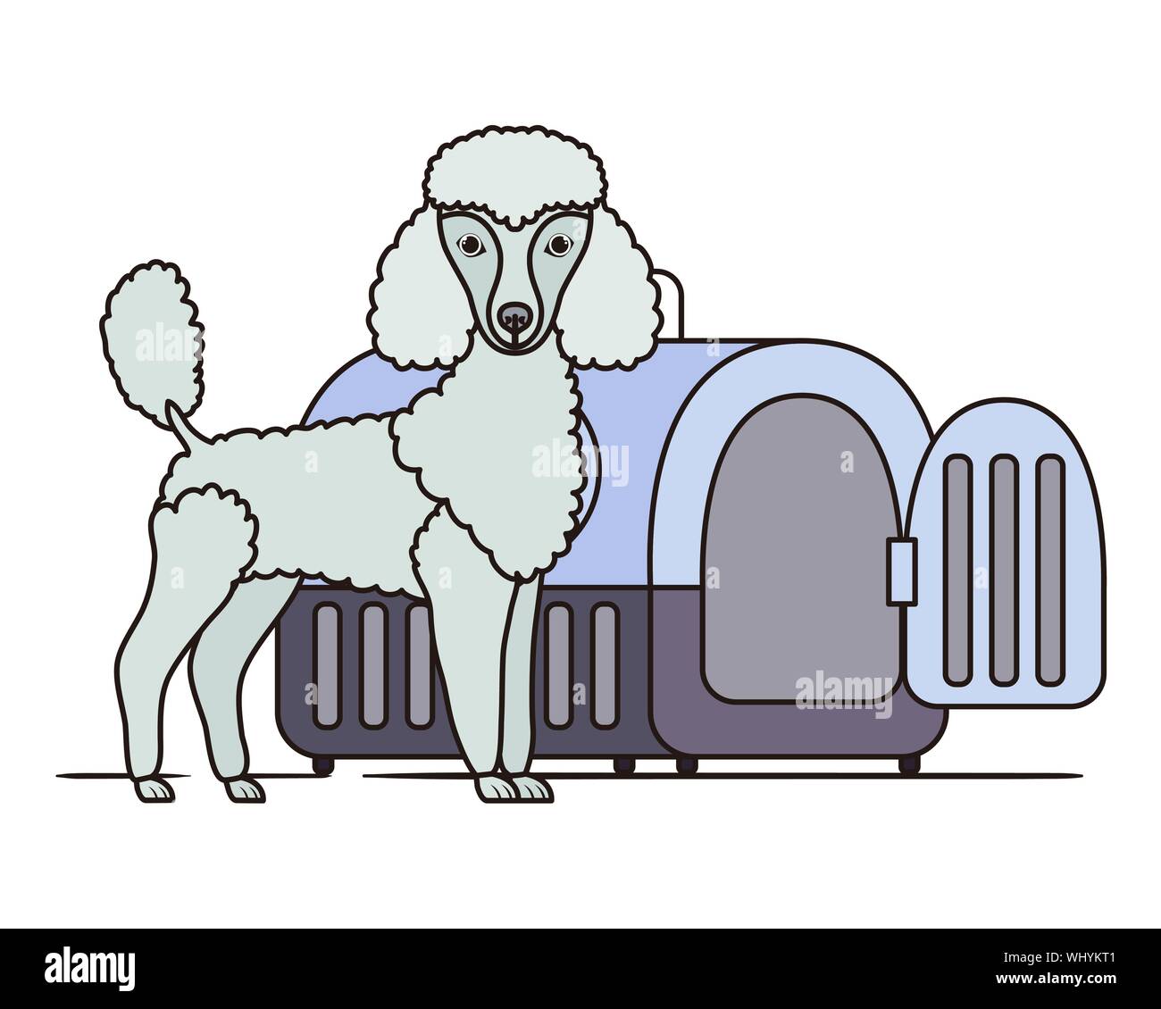 dog and pet transport box on white background Stock Vector Image & Art ...