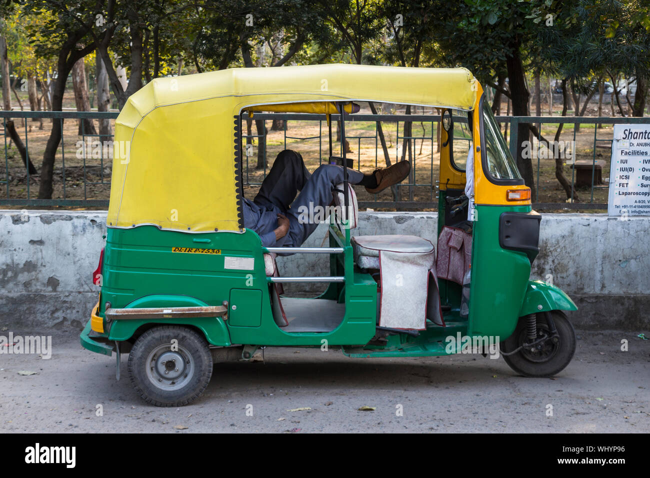 Indian man in rickshaw hi-res stock photography and images - Alamy