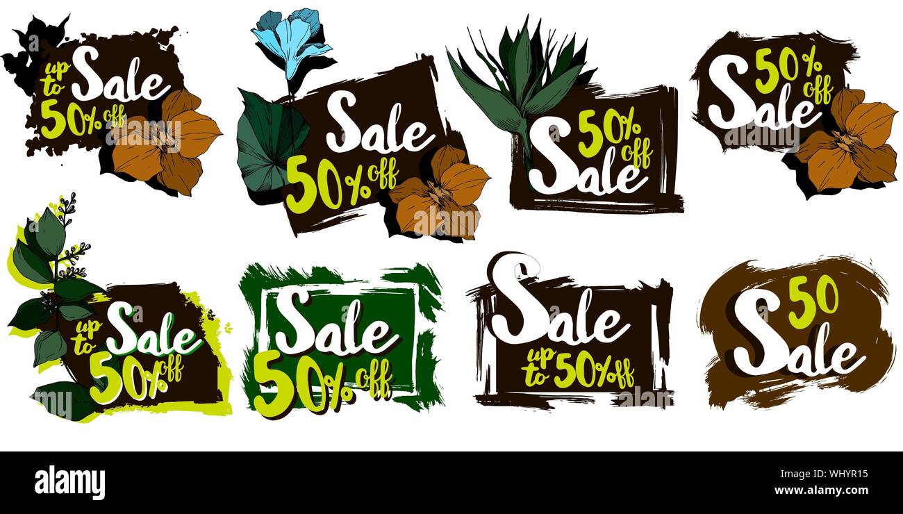 Vector sale tag with discount label. Promotion coupon retail collection ...