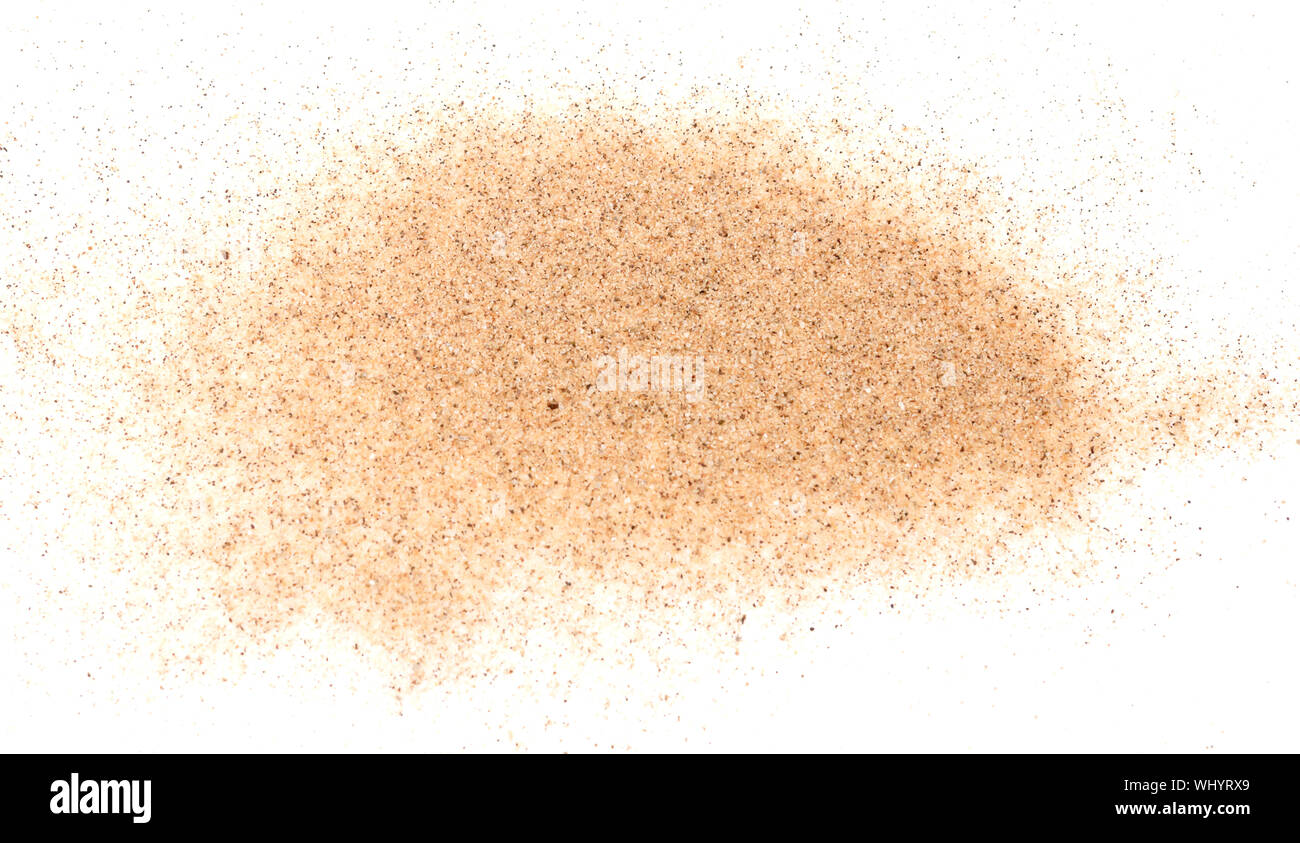 Sand isolated on white background Stock Photo - Alamy