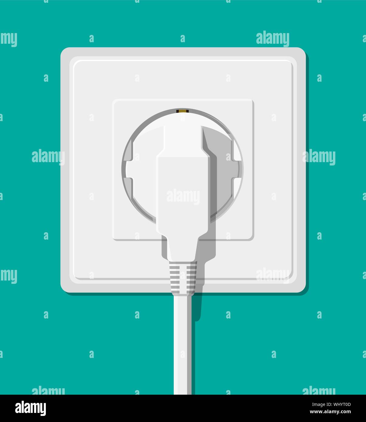 Electrical outlet and hand with plug Stock Vector Image & Art - Alamy