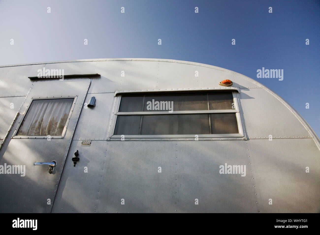 Caravan exterior, low angle view Stock Photo - Alamy