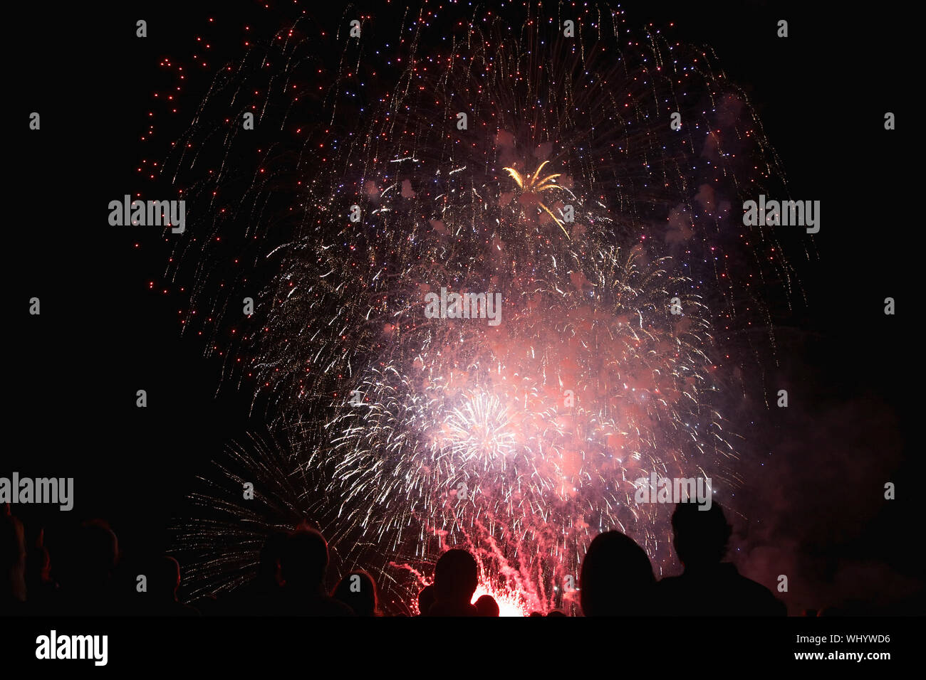 Fireworks at night Stock Photo - Alamy
