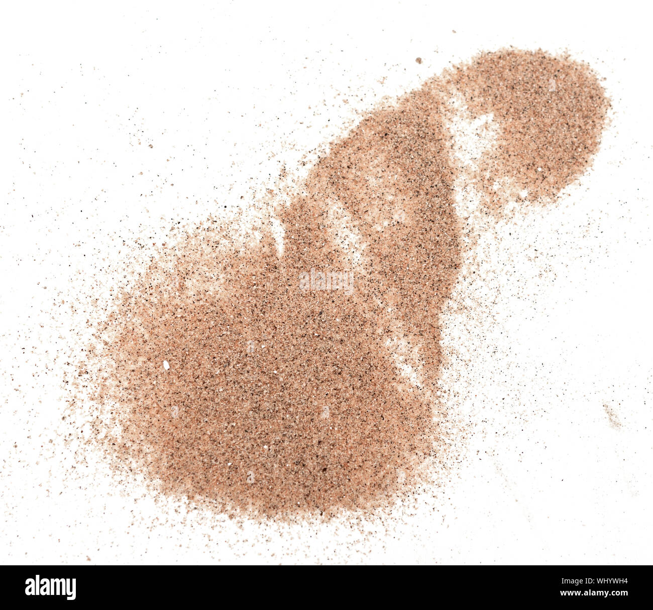 Sand isolated on white background Stock Photo - Alamy