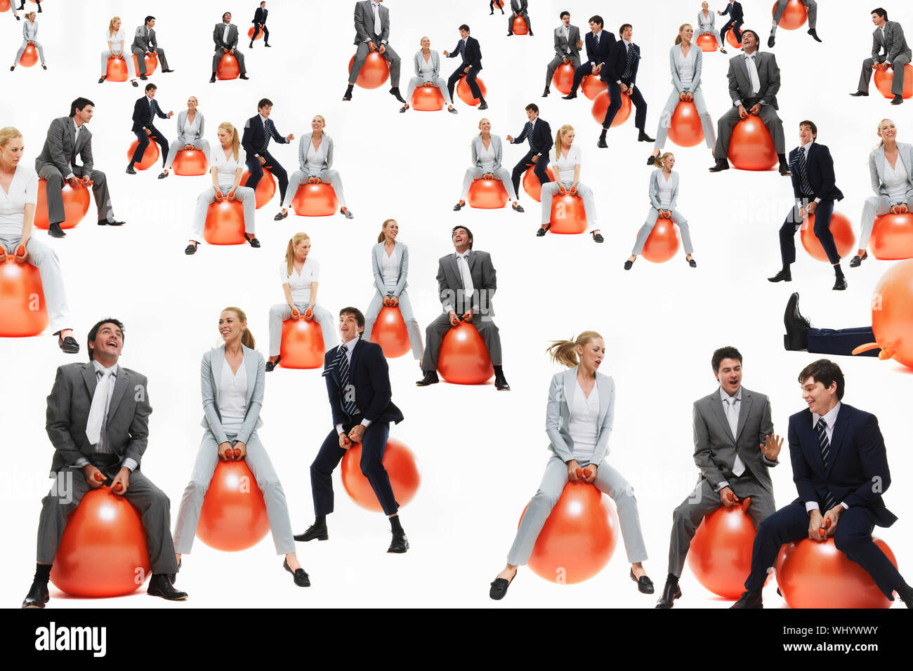 Digital composition caucasian businessman businesswoman hi-res stock ...