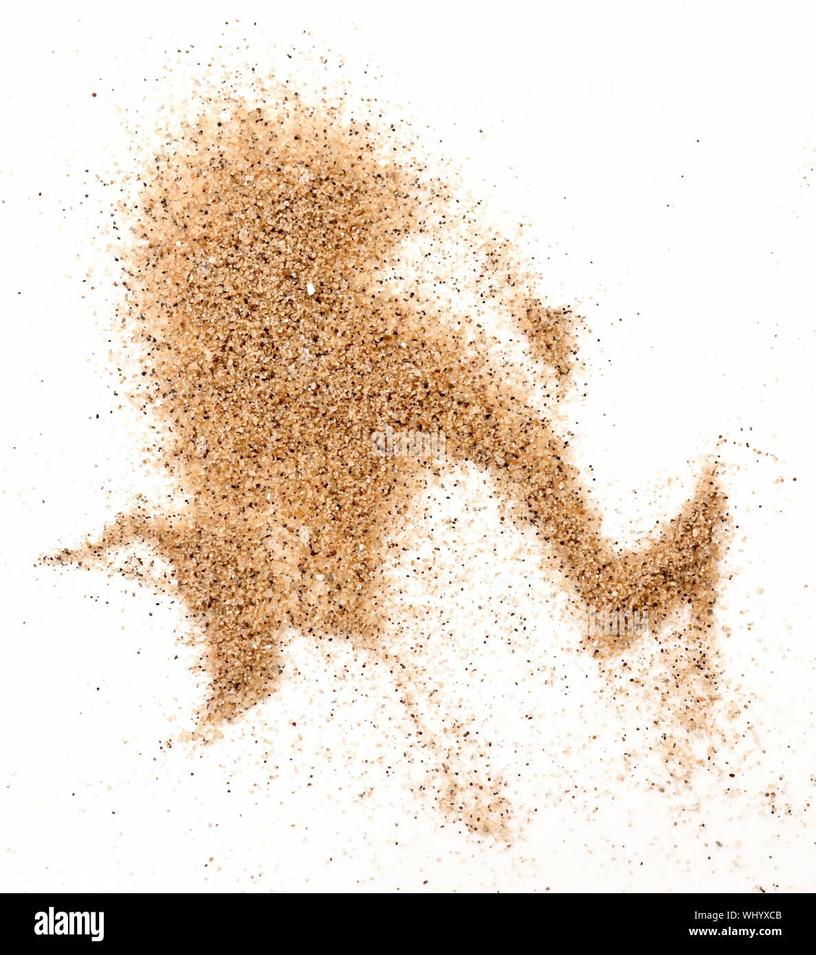 Sand isolated on white background Stock Photo - Alamy
