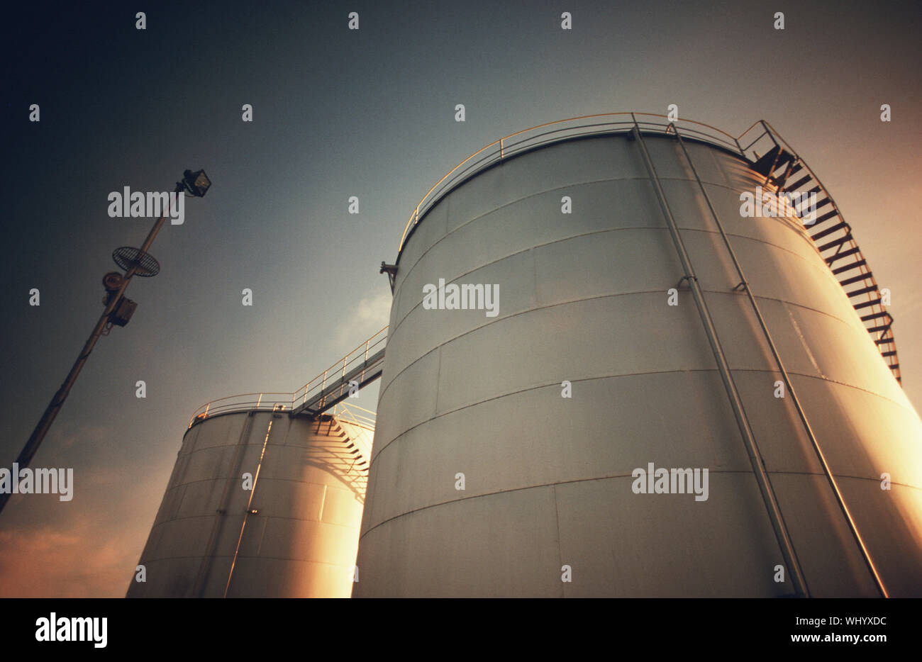 Petrochemical storage tanks Stock Photo - Alamy