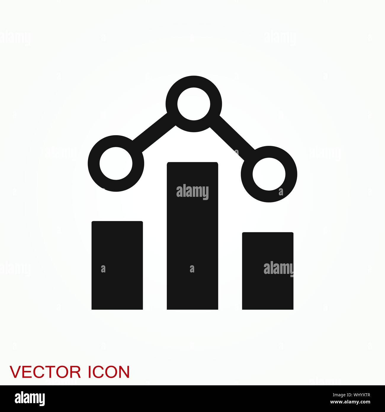 Analytics icon. Vector illustration style is flat iconic symbol Stock ...
