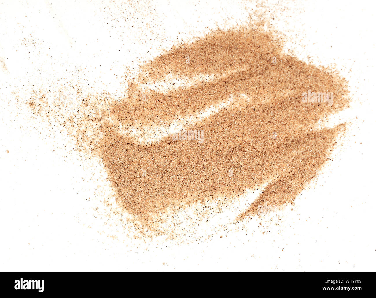 Sand isolated on white background Stock Photo - Alamy