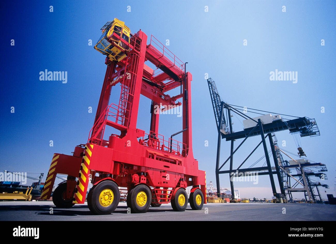 Industrial equipment at freight terminal Stock Photo - Alamy